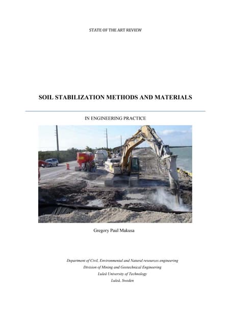 Stabilisation of Pavement Subgrade Soil using Lime and Cement: Review | PDF