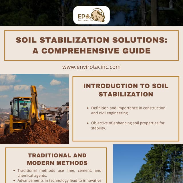Soil Stabilization Solutions a Comprehensive Guide INFO | PDF