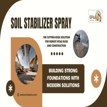 Soil Stabilizer Spray The Cutting-Edge Solution for Robust Road Base ...