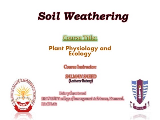 Weathering & it's types | PPTX