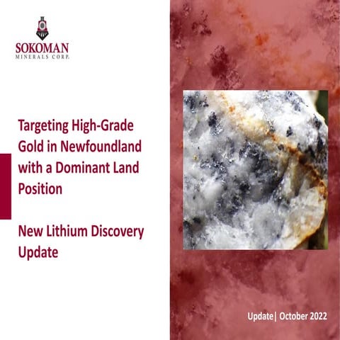 Sokoman Minerals Corporate Presentation - October 2022 | PPT
