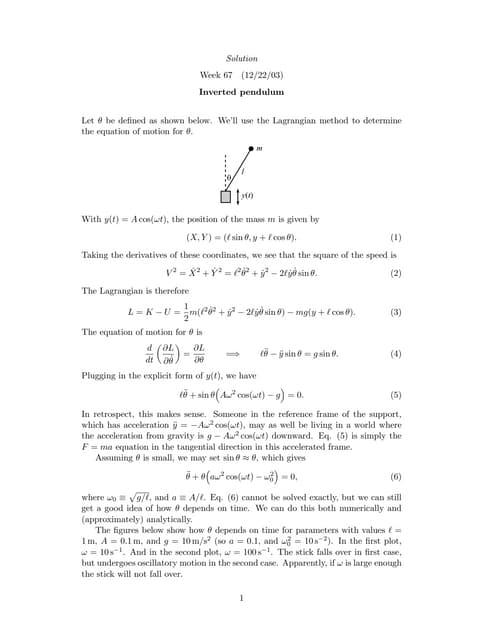 Cycloidal pendulum | PDF | Physics | Science