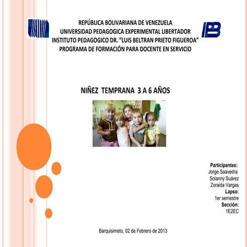 niñez temprana de 3 a 6 años | PPT