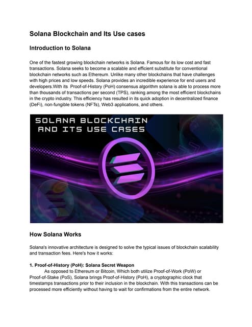 Solana Blockchain and Its Use cases.pptx
