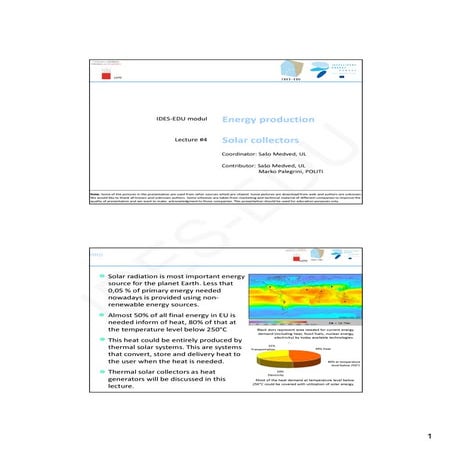 Solar-collectors. and types of collectors | PDF