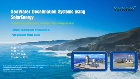 Desalination of Seawater | PPTX