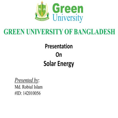 Solar energy-presentation | PPT