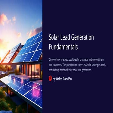 Solar-Lead-Generation-Fundamentals.Presentation | PPT