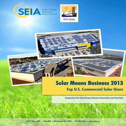 Solar Means Business: Top Commercial Solar Customers in the U.S. | PDF