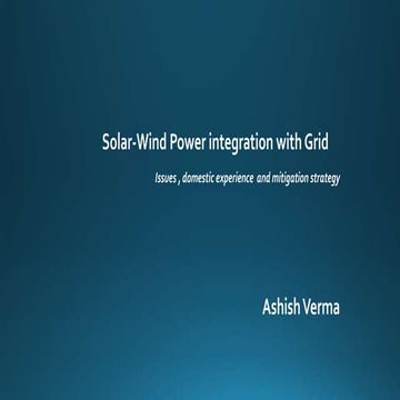 Solar wind power integration with grid-issues and mitigation strategy ...