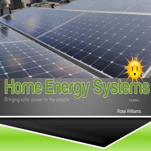 Solar 101 - Solar Energy for Homeowners | PPTX
