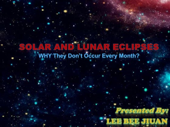 Solar and lunar eclipses | PPTX
