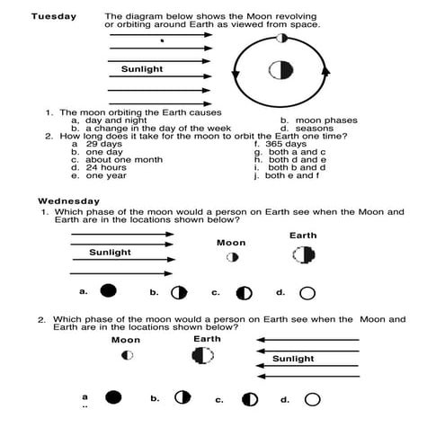 Solar: about the moon (worksheet 6) | PDF | Astrology | Religion ...