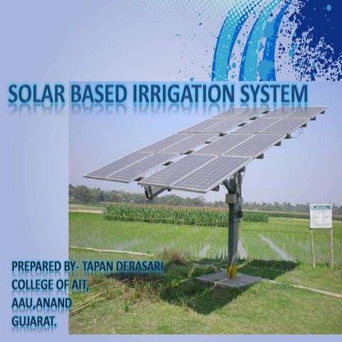 Solar Based Irrigation System | PPTX