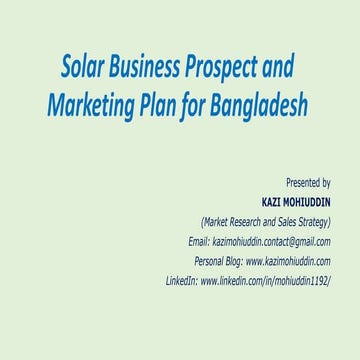 Solar Business Prospect & Marketing Plan for Bangladesh.pdf