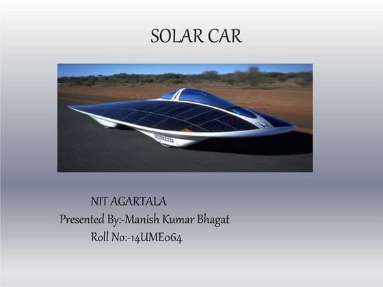 Solar Car Presentation | PPTX