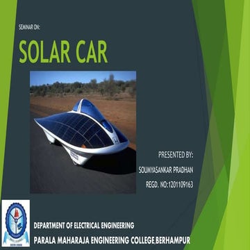 Solar car (the future ) | PPTX