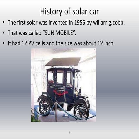 Solar car by chinna | PPTX