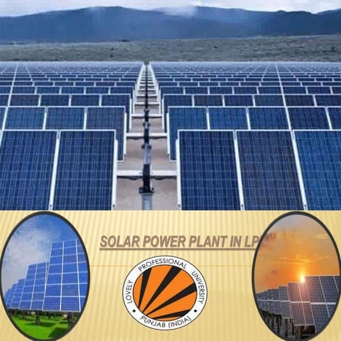 Solar POWER PLANT case study In LPU | PPTX