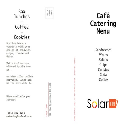 Solar Cafe Catering | PDF