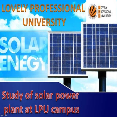 Solarpowerplant at lpu che ece | PPTX