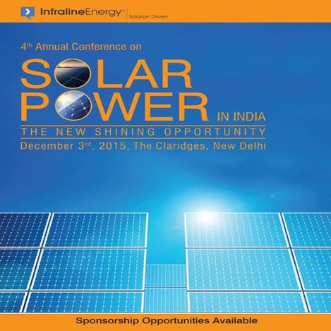 4th Annual Conference on Solar Power in India : The New Shining ...