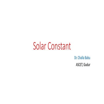 Solar constant | PPTX