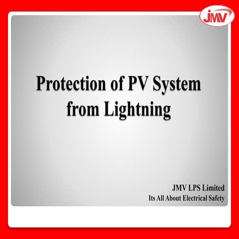 Protection of PV System From Lightning | PPTX