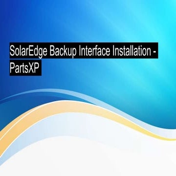 SolarEdge Backup Interface Installation.pptx