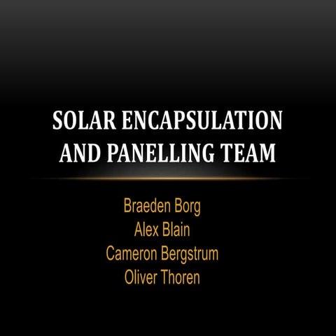 Solar Encapsulation Powerpoint | PPT