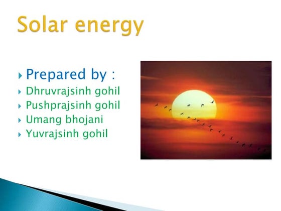 Solar power plant | PPT | Physics | Science