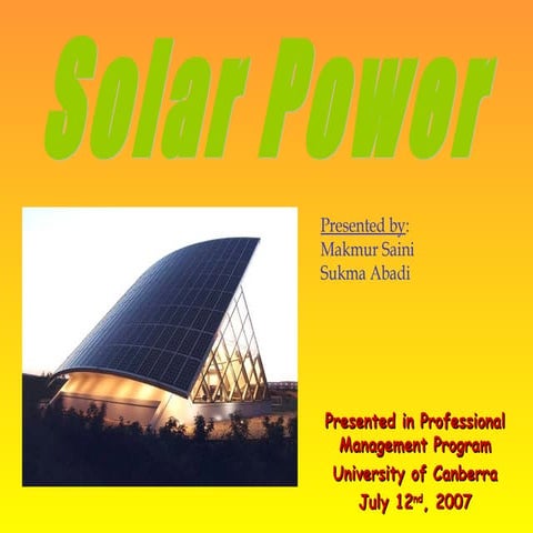 Solar energy ppt
