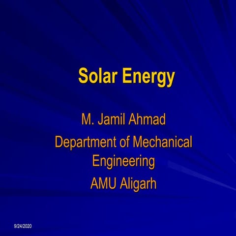 Solar energy | PPTX