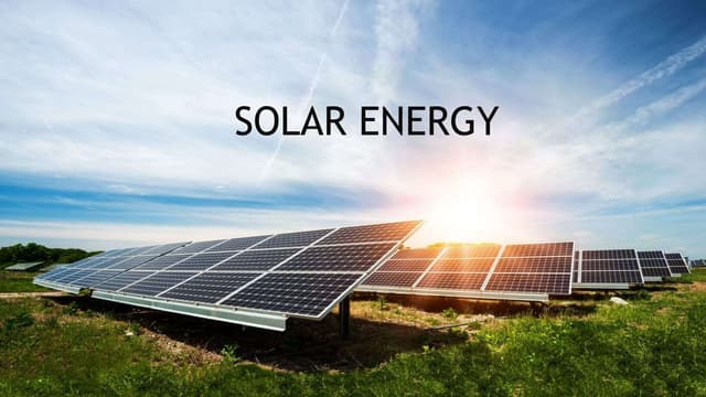 Solar Energy Pptx