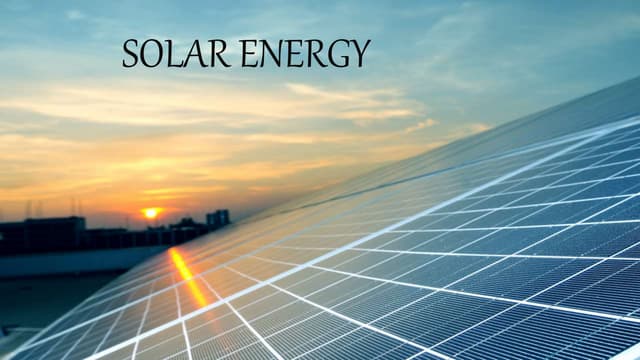 Solar energy power point presentation | PPT
