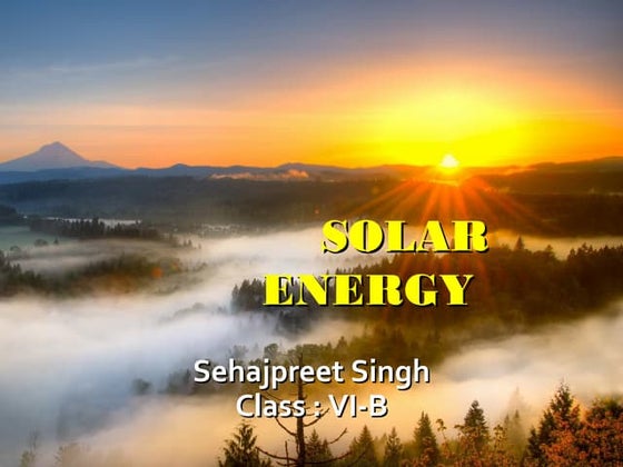 Solar energy | PPT