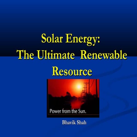 Alternative energy sources presentation | PPTX