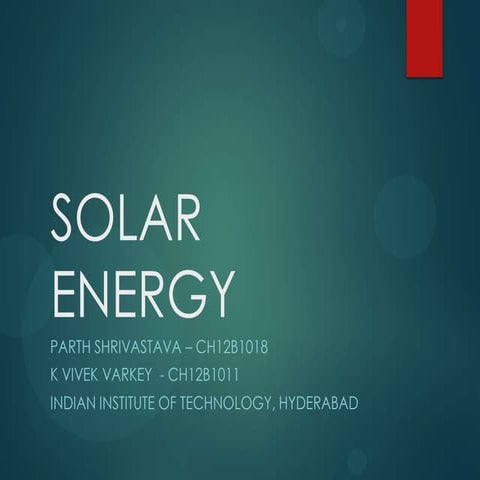 Solar energy two case studies | PPTX