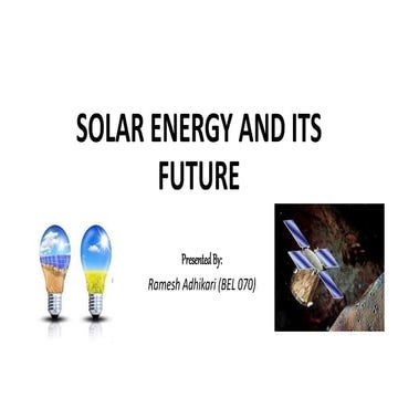 1.introduction to Solar Energy | PDF