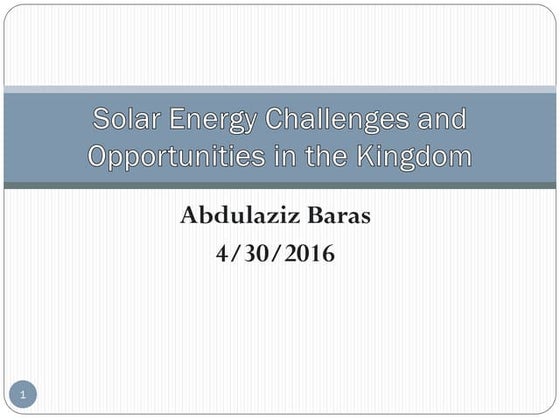 1.introduction to Solar Energy | PPT