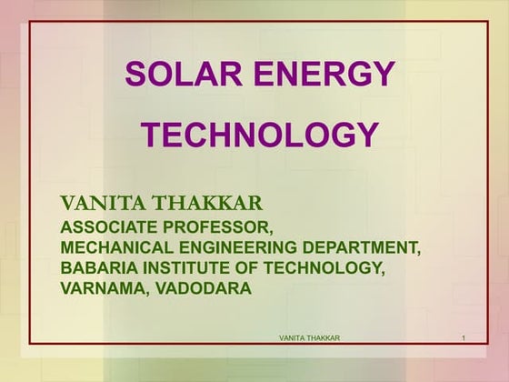 solar power generation | PPT
