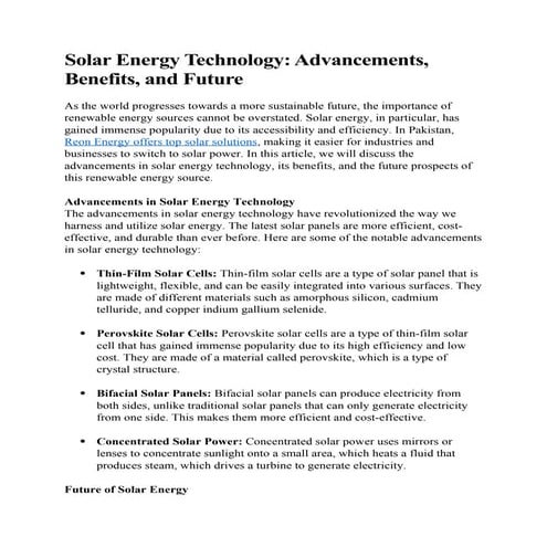 solar power generation | PPTX