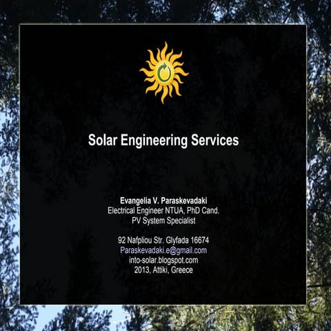 Solar engineering services | PPT | Power and Energy Industry | Industries