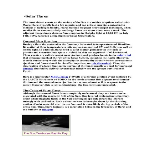 Solar Flares | DOC