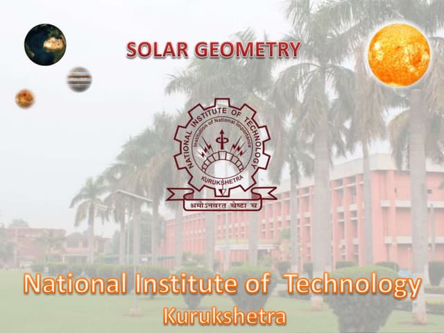 SOLAR RADIATIONS AND ITS GEOMETRY | PPTX | Geography | Science