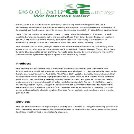 Solar ge sdn bhd | DOCX
