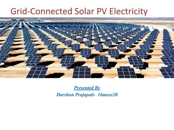 Grid-connected PV system | PPTX