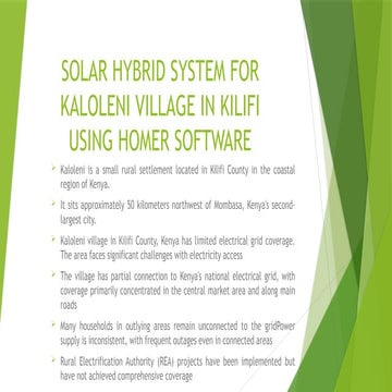 Designing a Solar Hybrid Energy System for Kaloleni Village, Kilifi ...