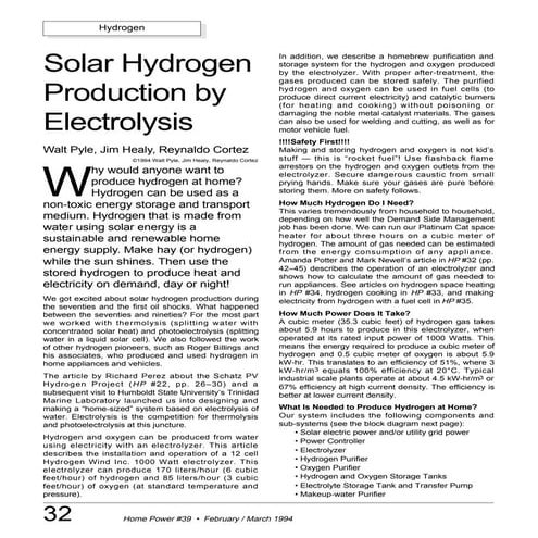 Hydrogen Production from Solar Energy .pptx
