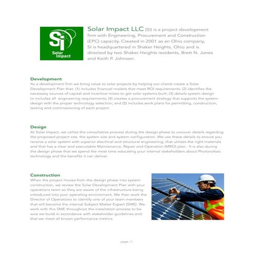 Solar Impact Overview | PDF